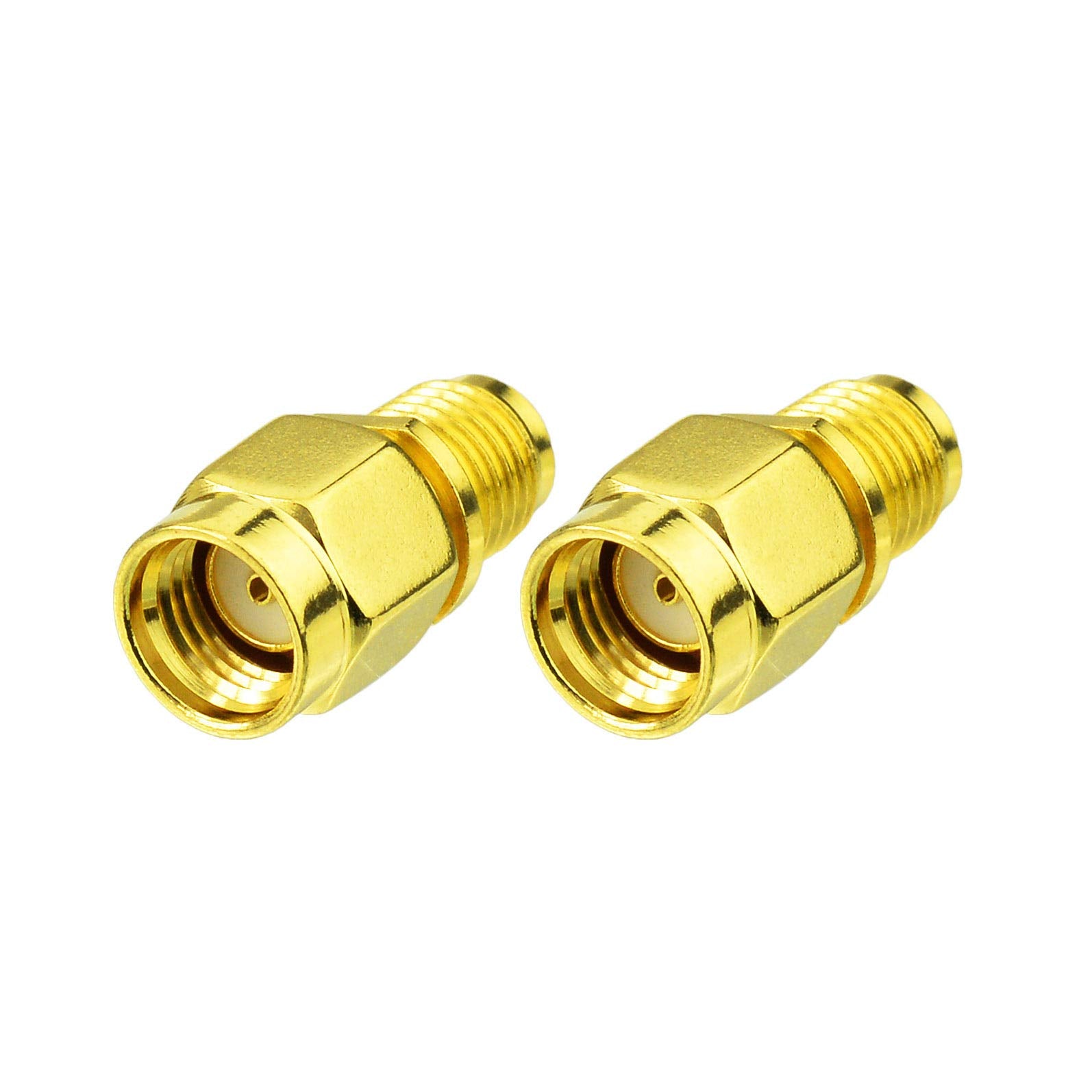 Bingfu RP-SMA Male to SMA Female Antenna Connector Adapter (2-Pack) fo