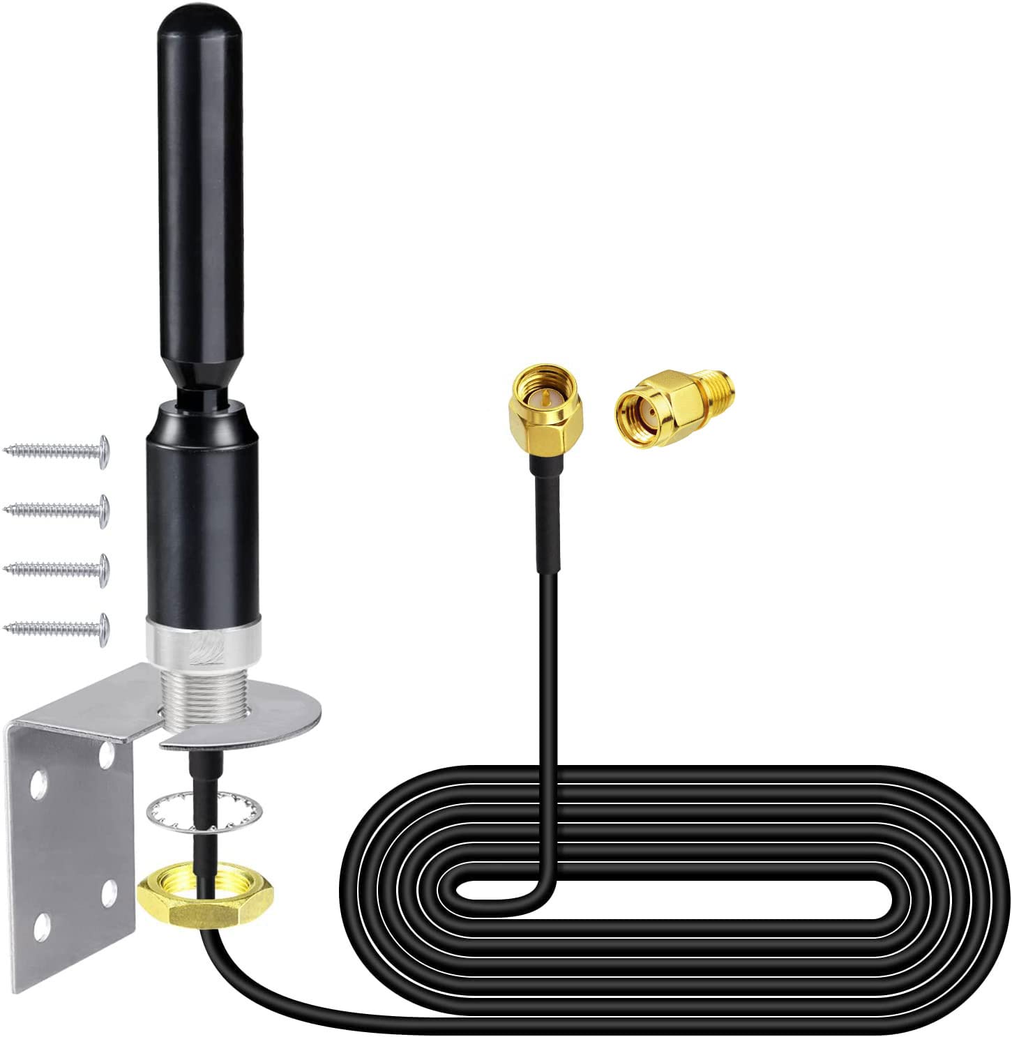 Bingfu 4G LTE SMA Antenna Wall Mount Copper Rod Antenna - Compatible w